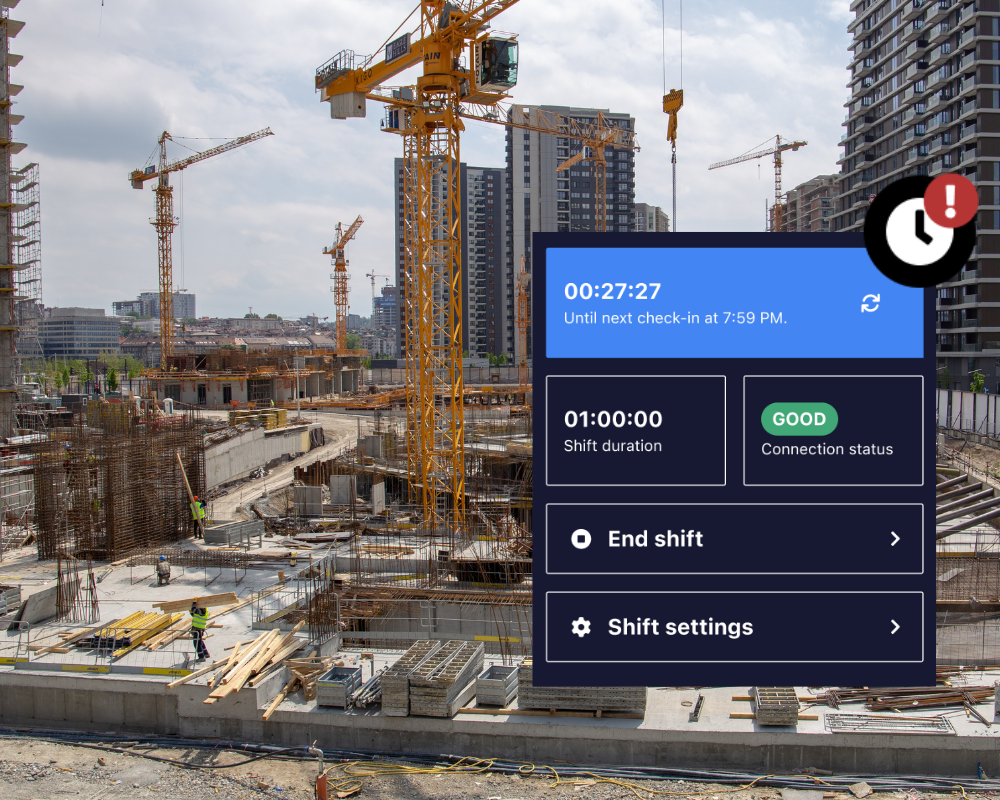 Construction & Maintenance - Work Alone Monitoring